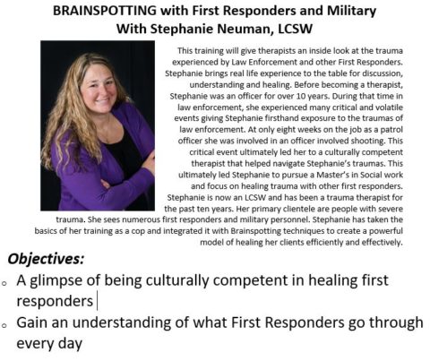 BRAINSPOTTING with First Responders and Military - Midwest ...